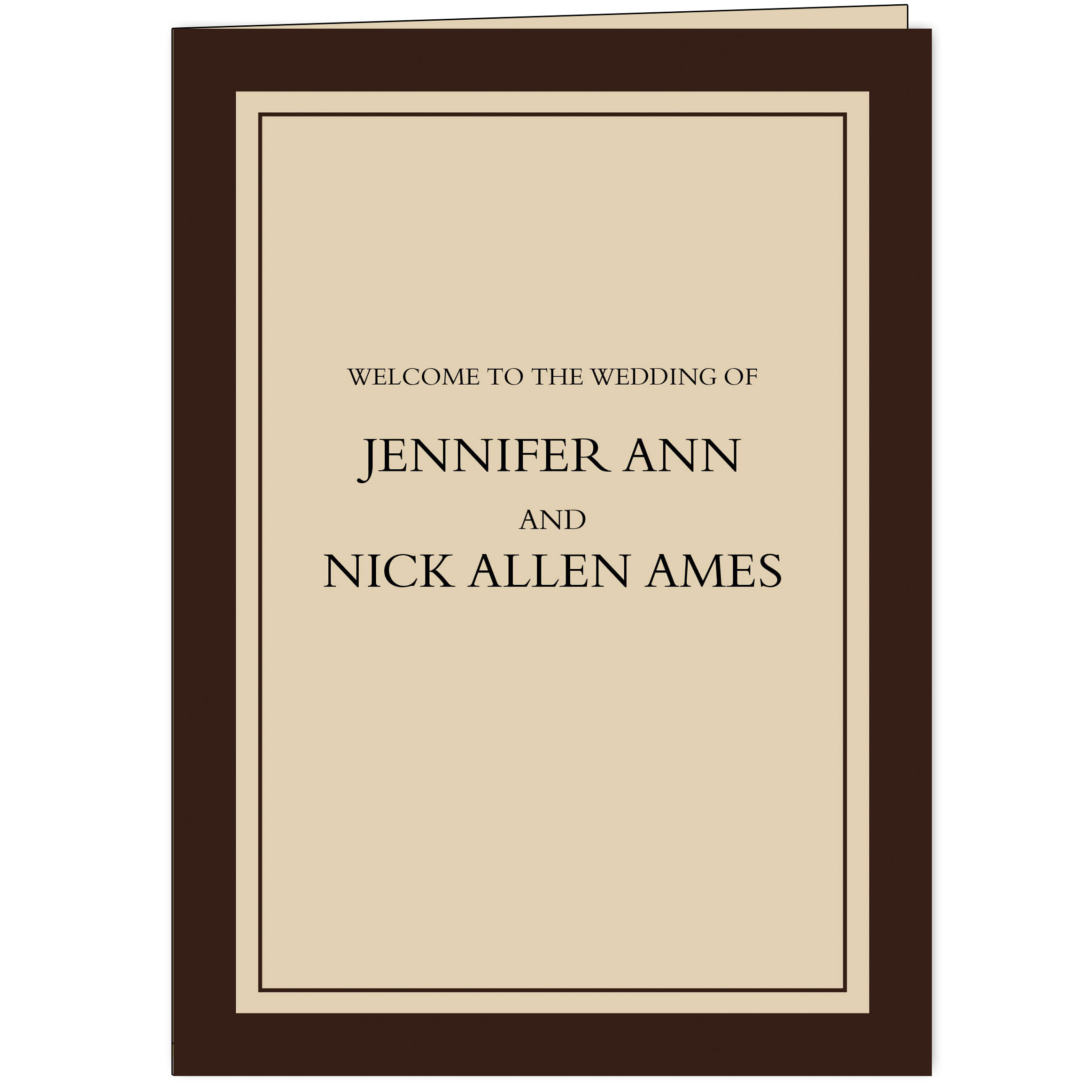 Monogram Square Wedding Programs by Basic Invite