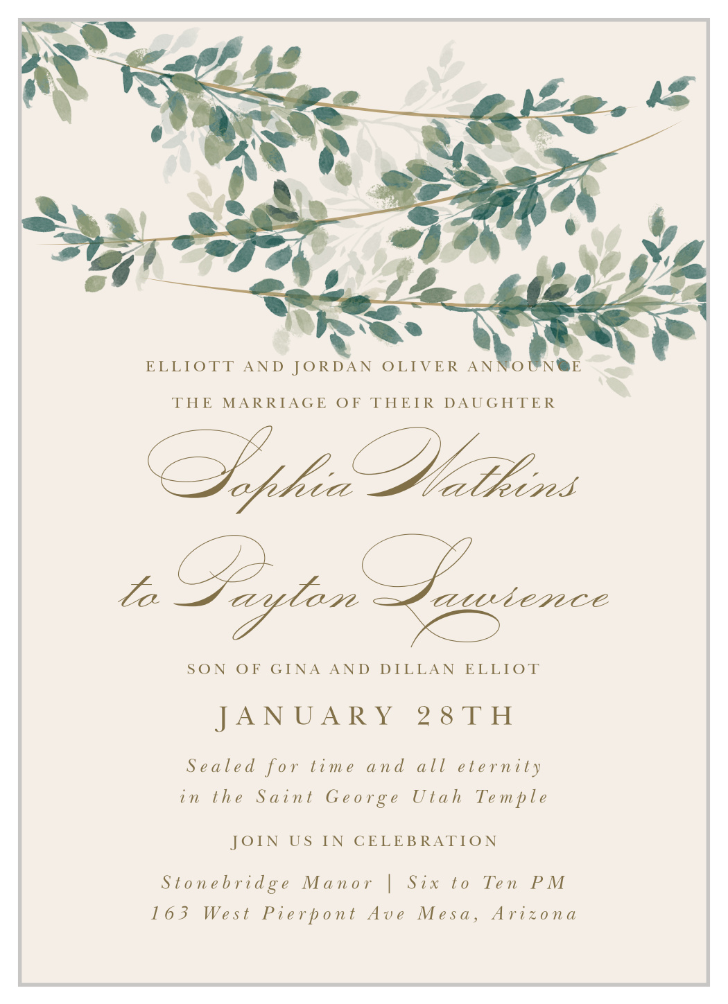Lds Wedding Invitation Templates