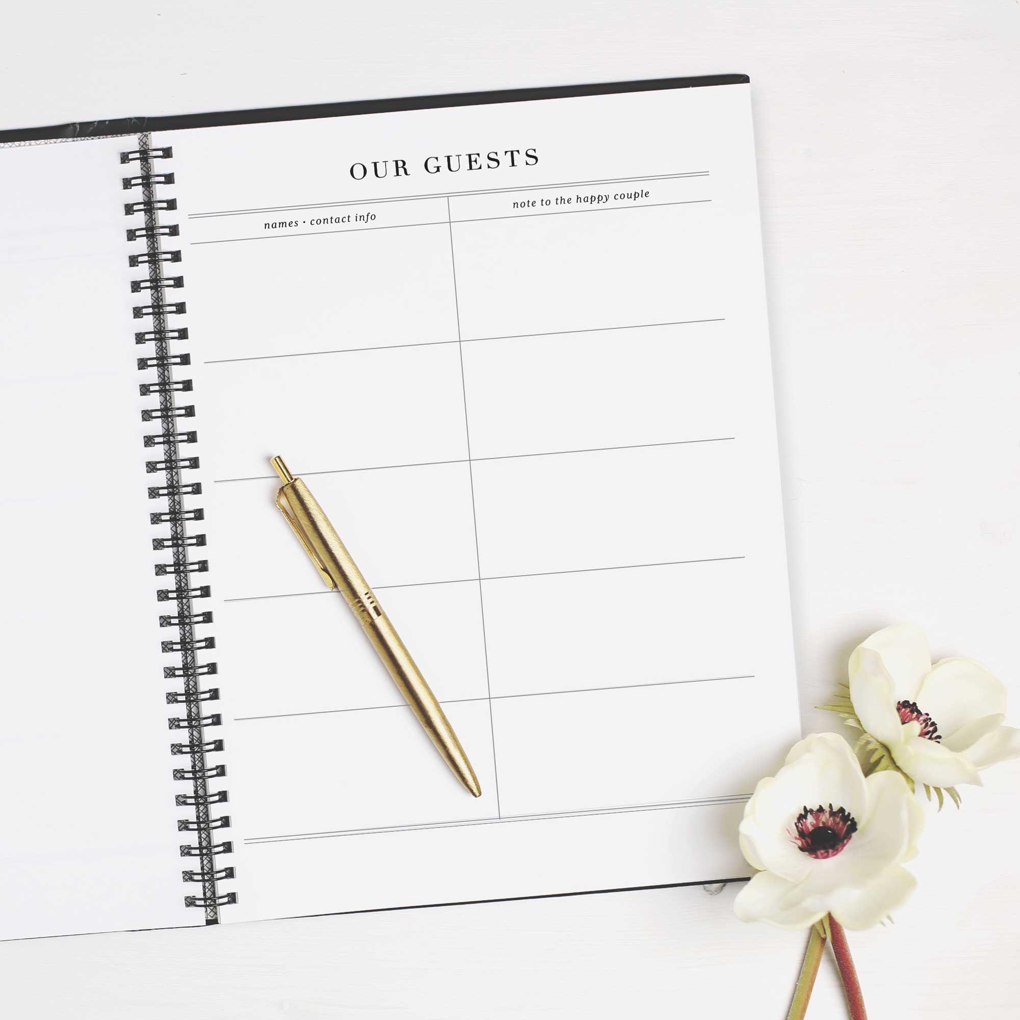 Leafy Label Guest Book by Basic Invite