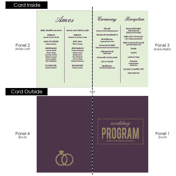 Weathered Twig Folded Wedding Programs by Basic Invite