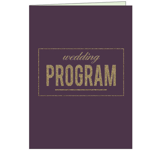 Weathered Twig Folded Wedding Programs by Basic Invite