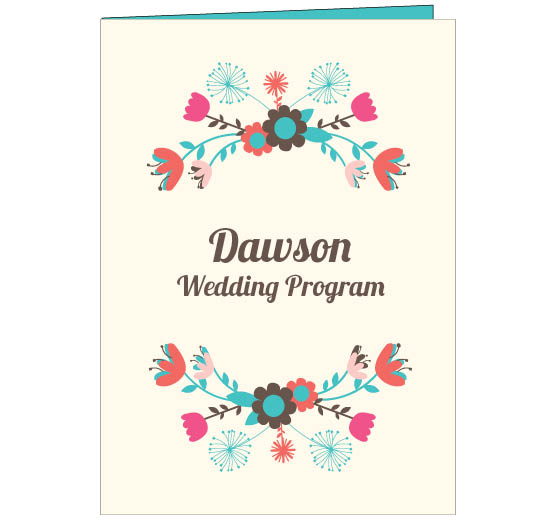 Flowering Frame Wedding Program