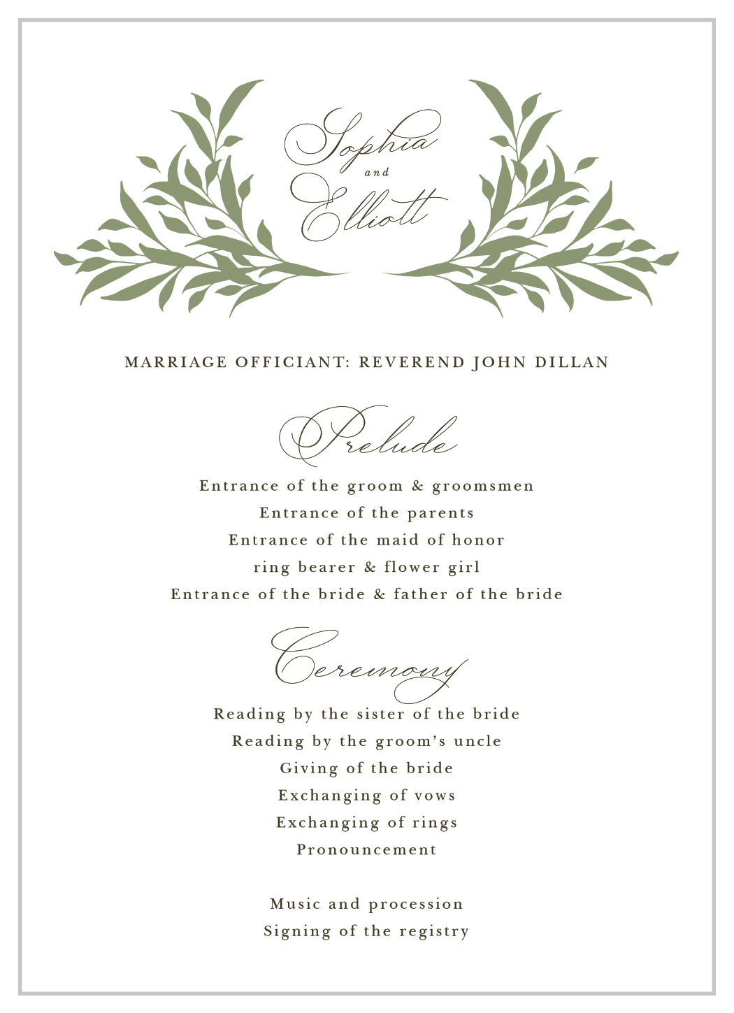 Wedding Pamphlet Examples Wedding Program Wording | Truly Engaging