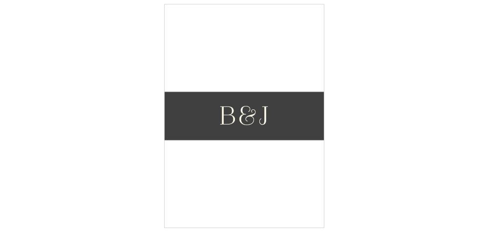 Leafy Label Wedding Belly Bands by Basic Invite