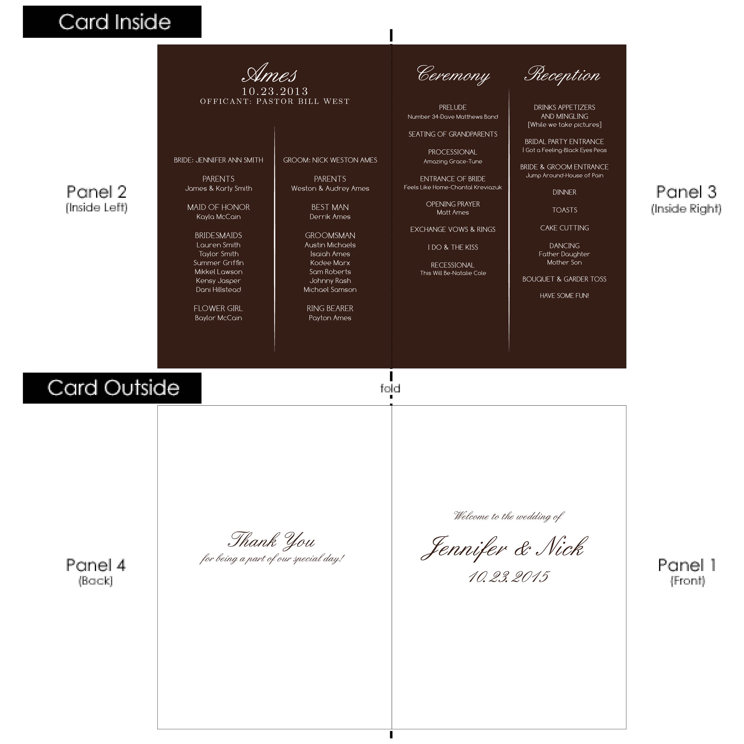Simple Luxury Wedding Programs by Basic Invite