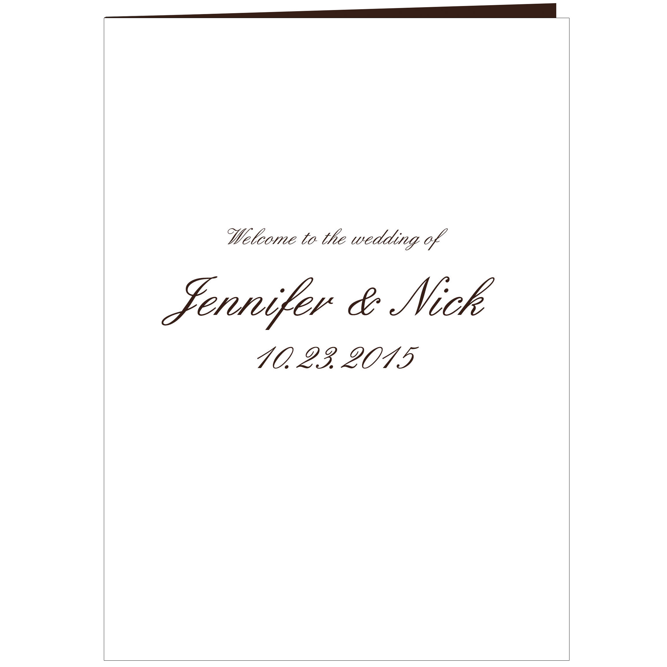 Simple Luxury Wedding Programs by Basic Invite