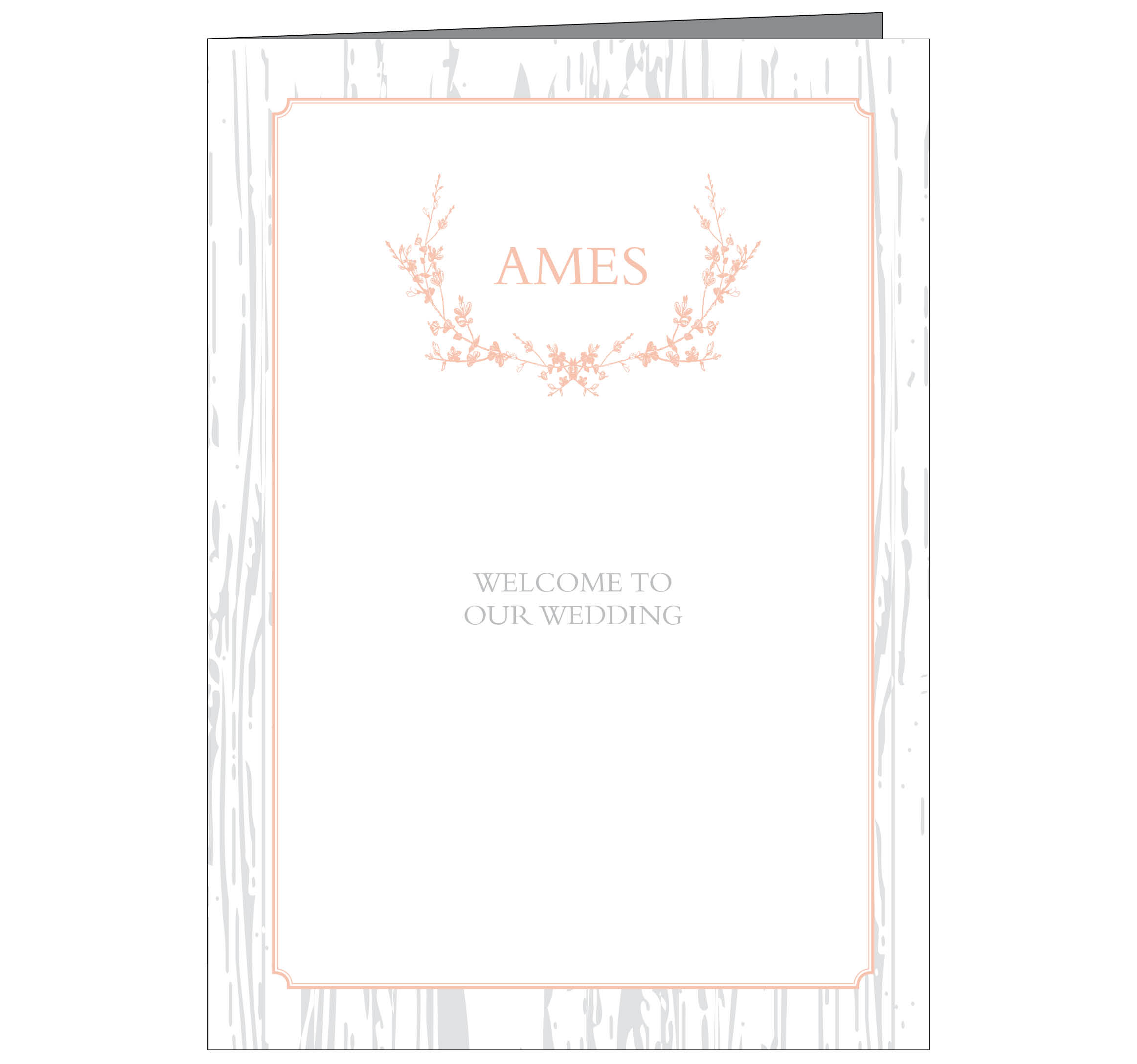 Rustic Wreath Wedding Programs by Basic Invite