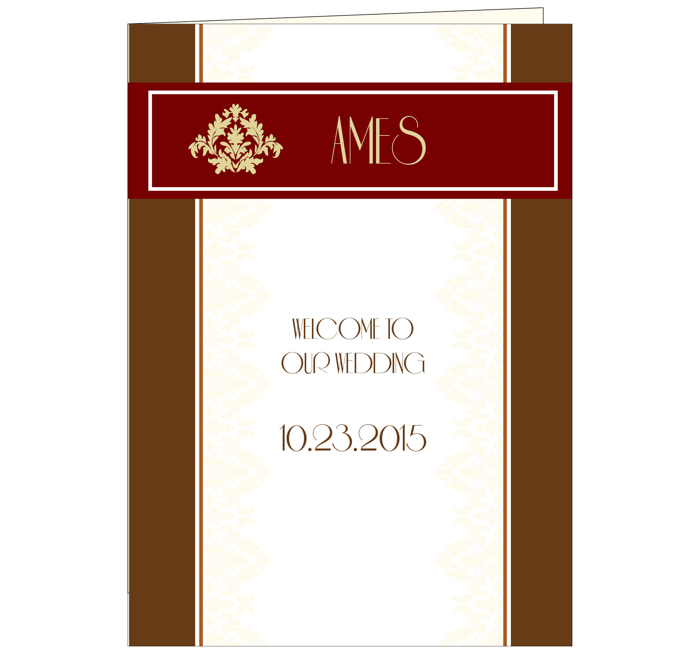 Old Fashioned Charm Wedding Programs by Basic Invite