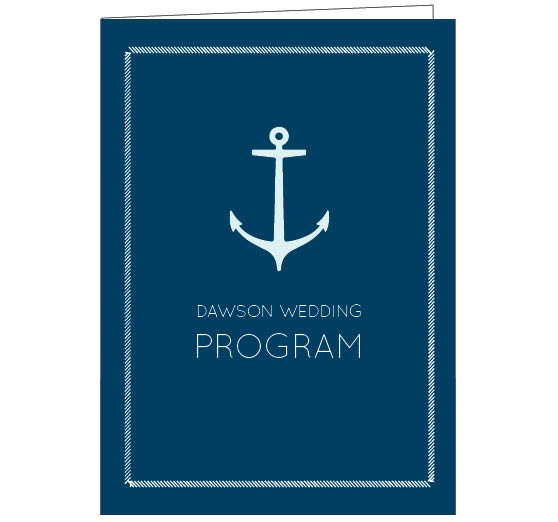Nautical Anchor Wedding Programs by Basic Invite