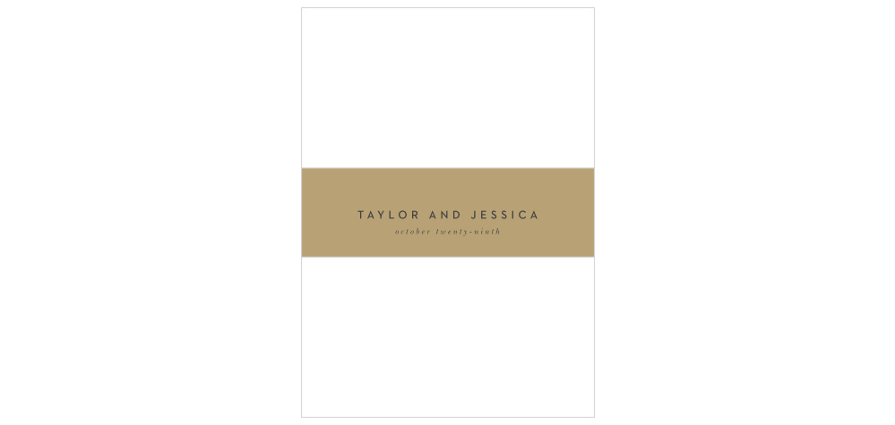 Minimal Band Wedding Belly Bands by Basic Invite