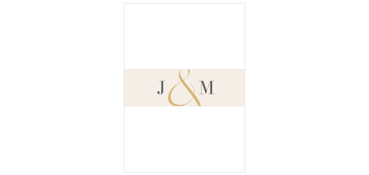 Modern Ampersand Wedding Belly Bands by Basic Invite