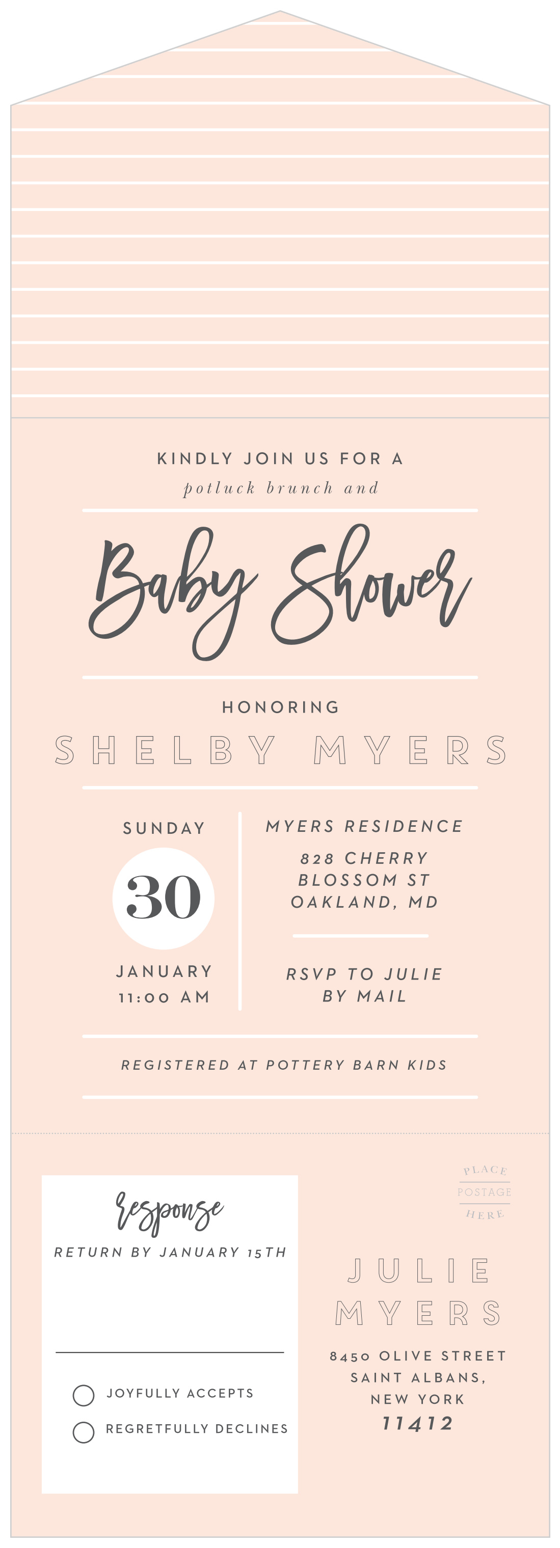 Send Baby Shower Invitations Heavenly Days | Baby Boy Shower