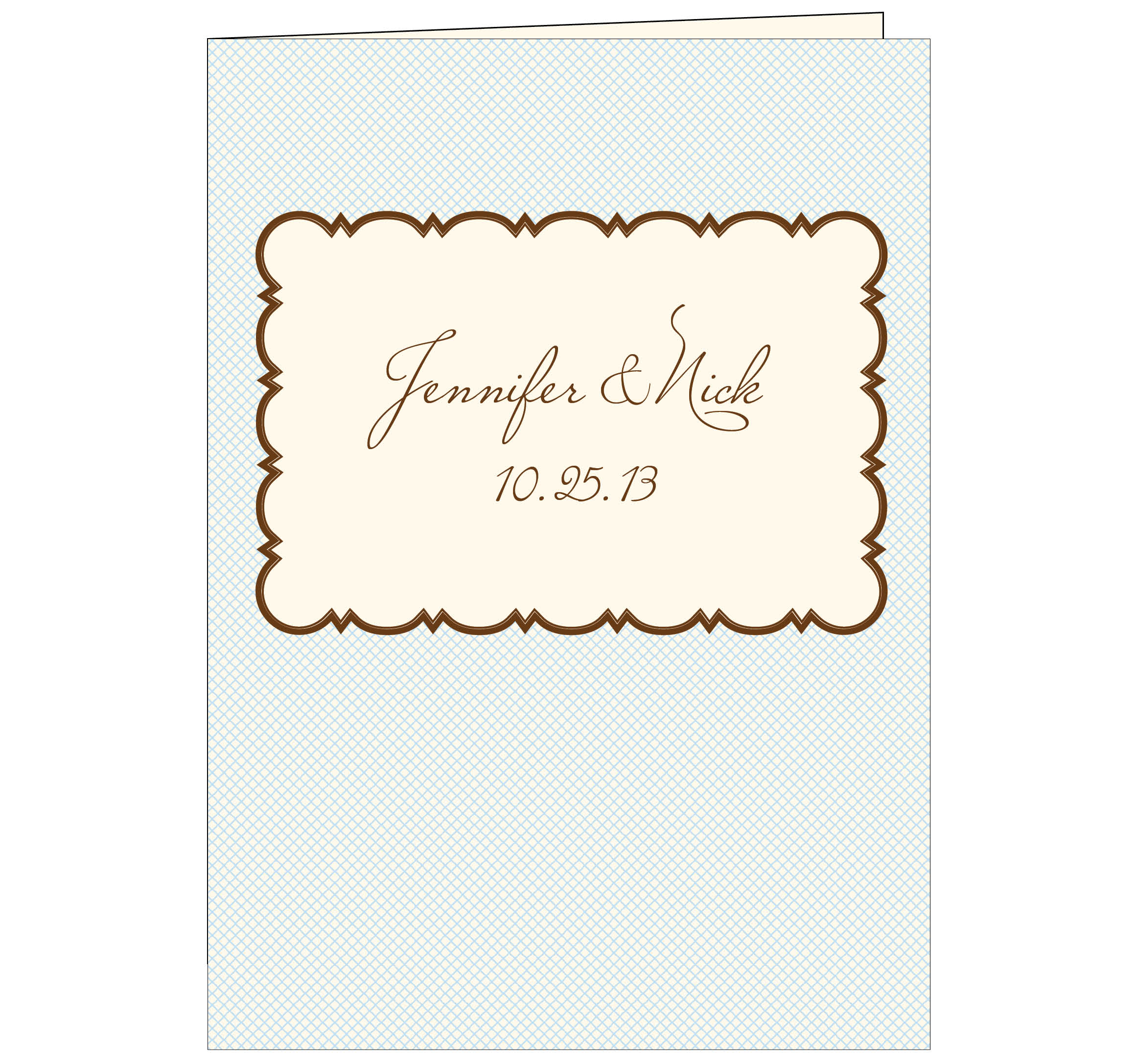 Scalloped Frame Wedding Programs by Basic Invite