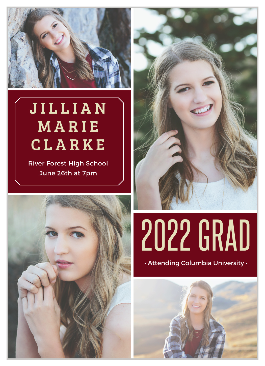 Graduation Invitations 2022 Red
