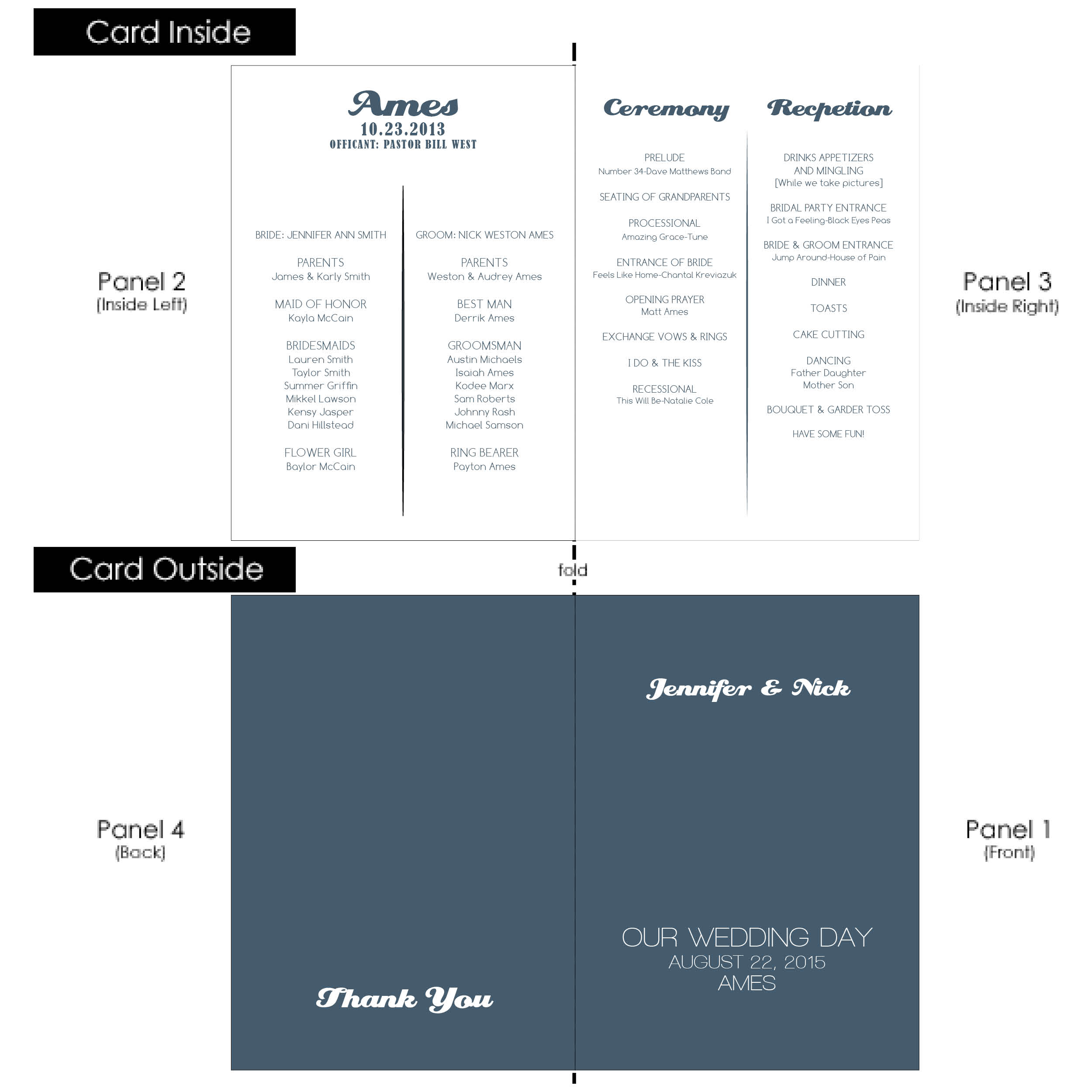 Sweetly Framed Wedding Programs by Basic Invite
