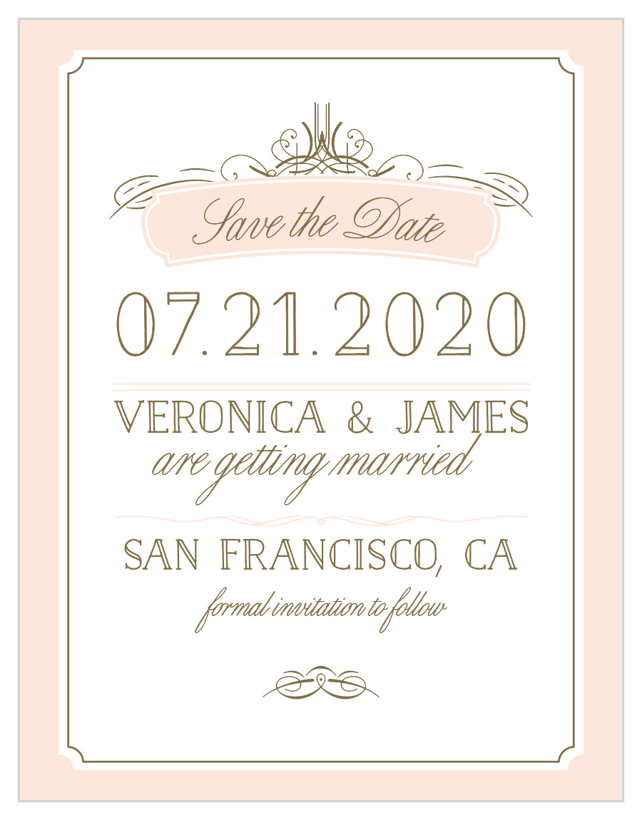 Opulent Frames Save the Date Cards by Basic Invite