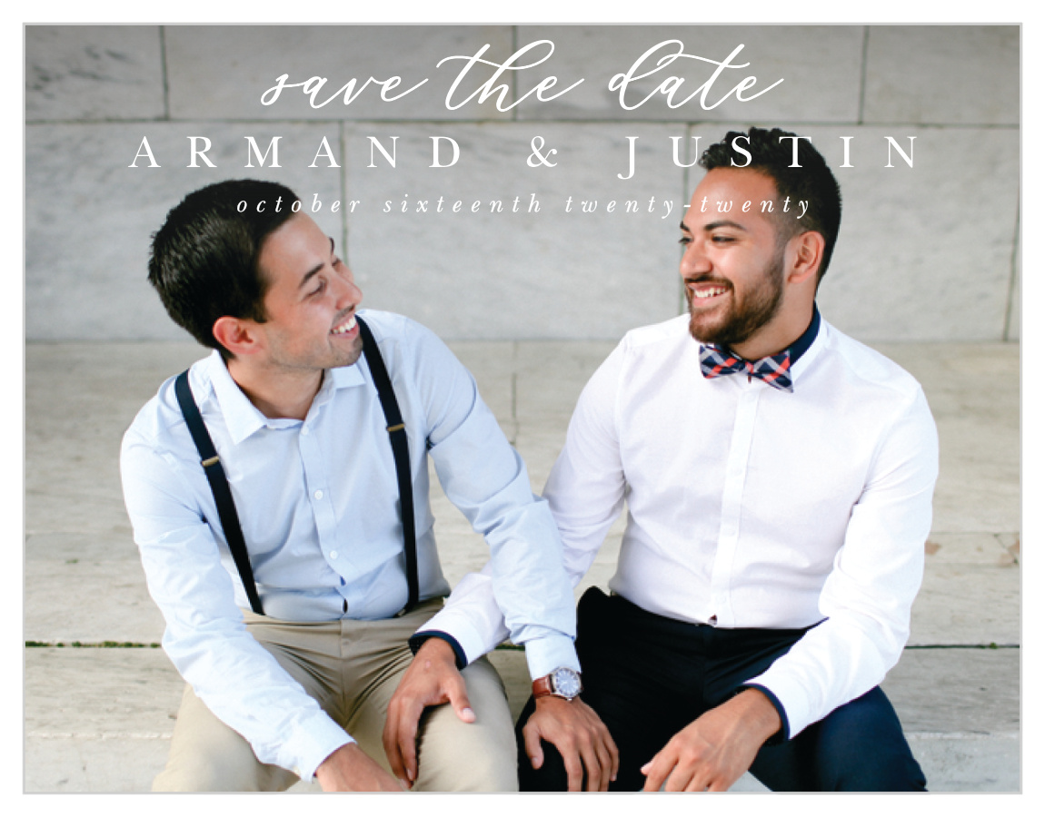 Oversize Script Save the DateMagnets by Basic Invite