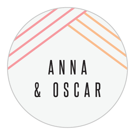 Pattern Stripes Wedding Sticker