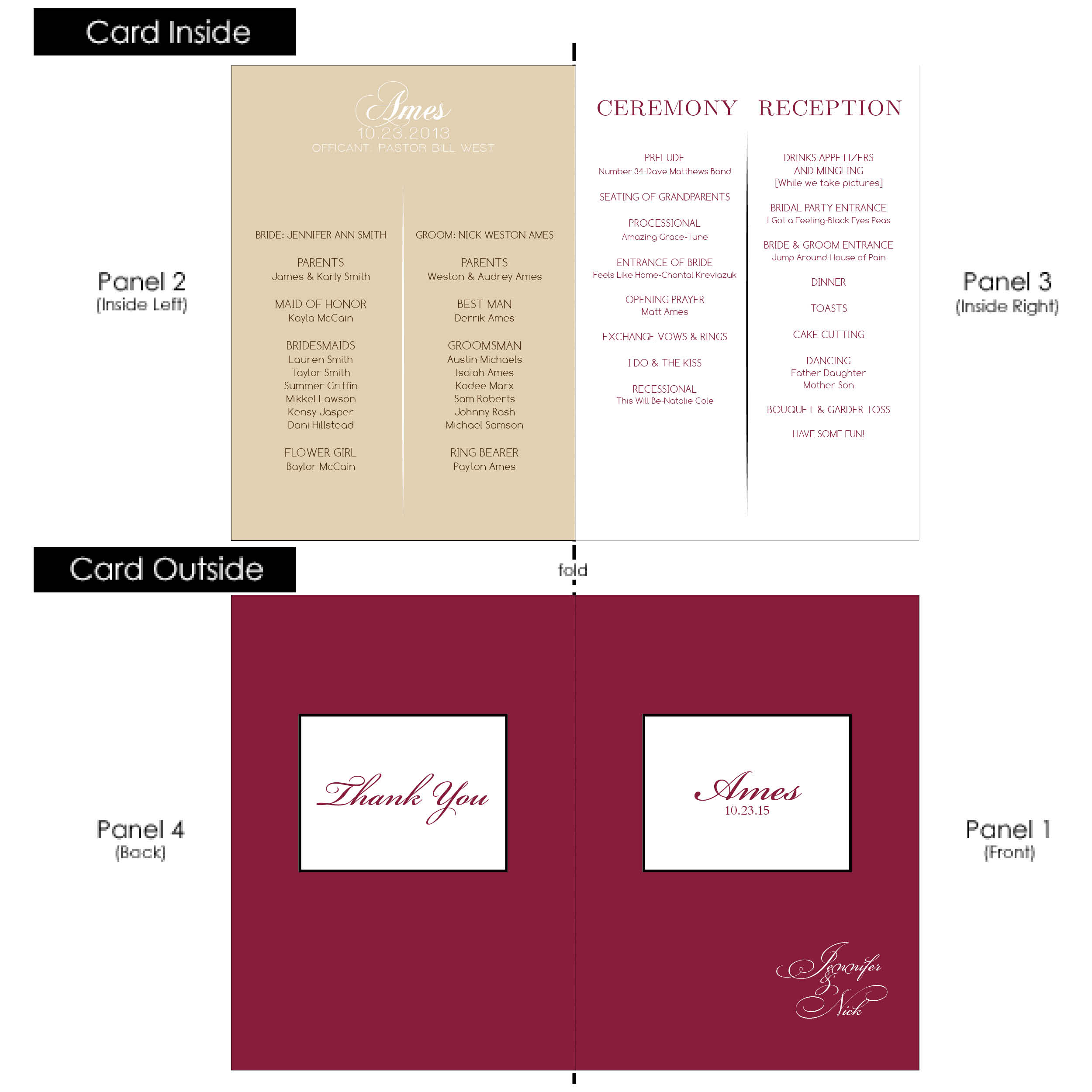 Simply Formal Wedding Programs by Basic Invite