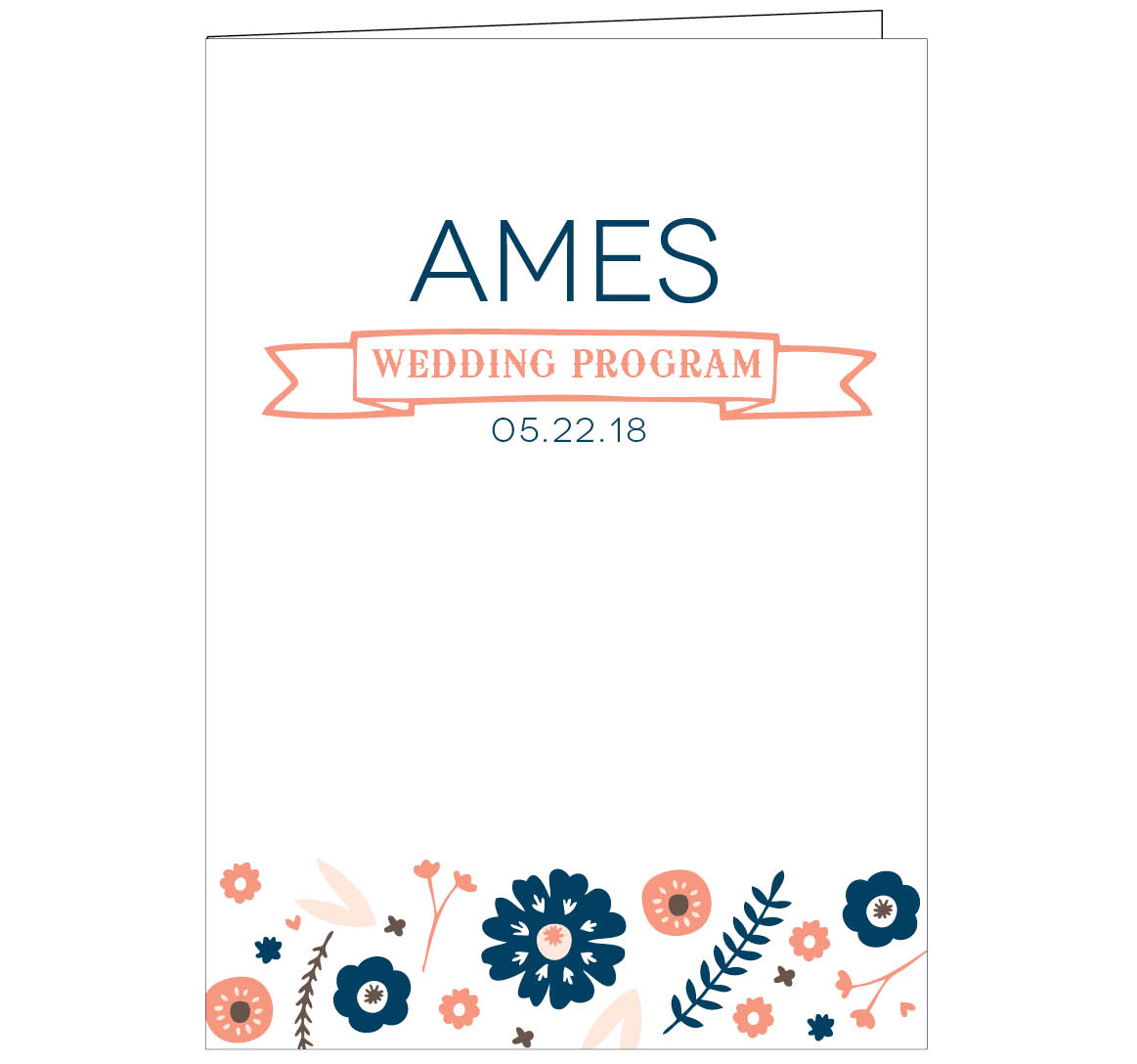 Chalkboard Art Wedding Programs by Basic Invite