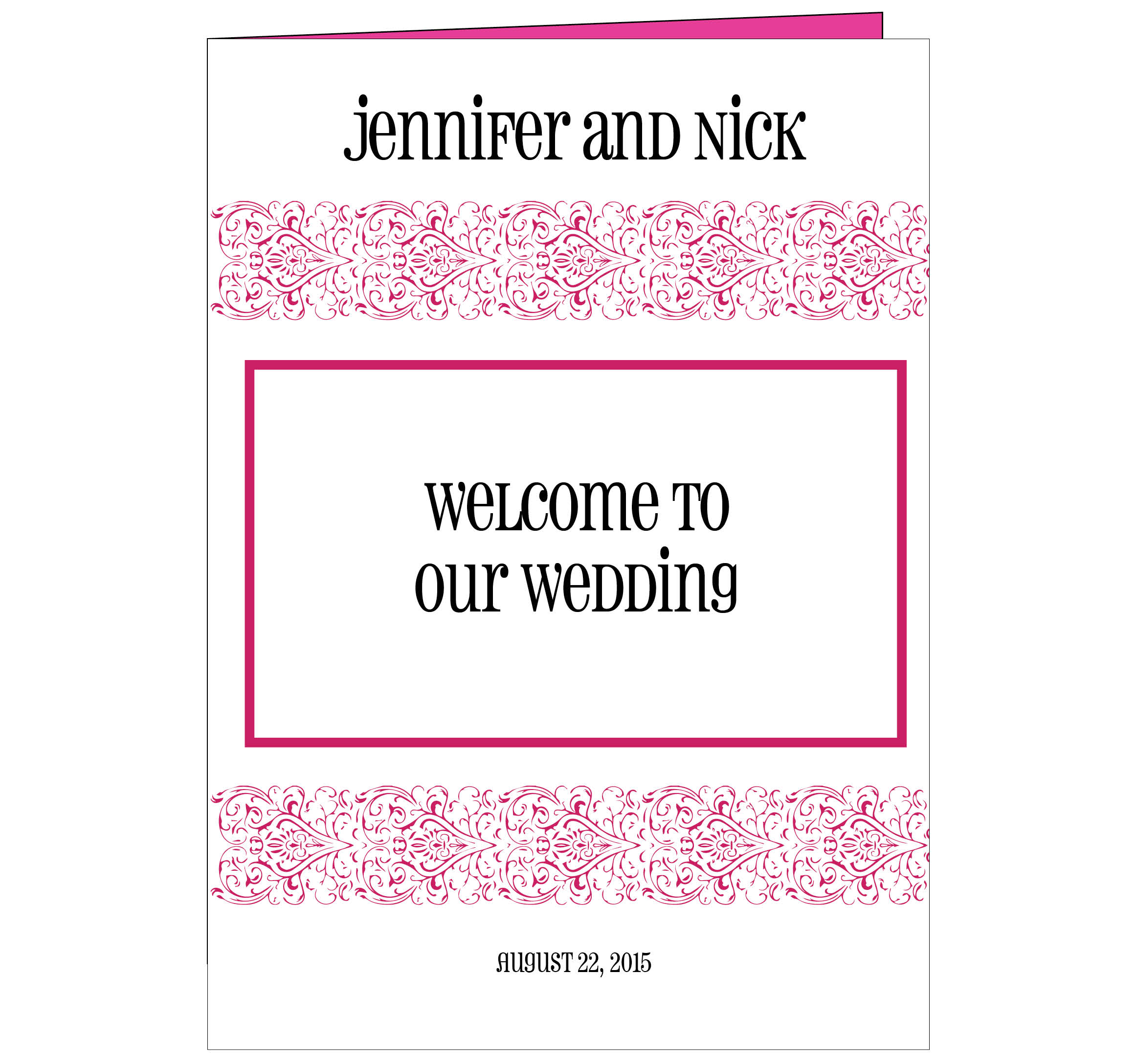 Pattern Stripes Wedding Programs by Basic Invite
