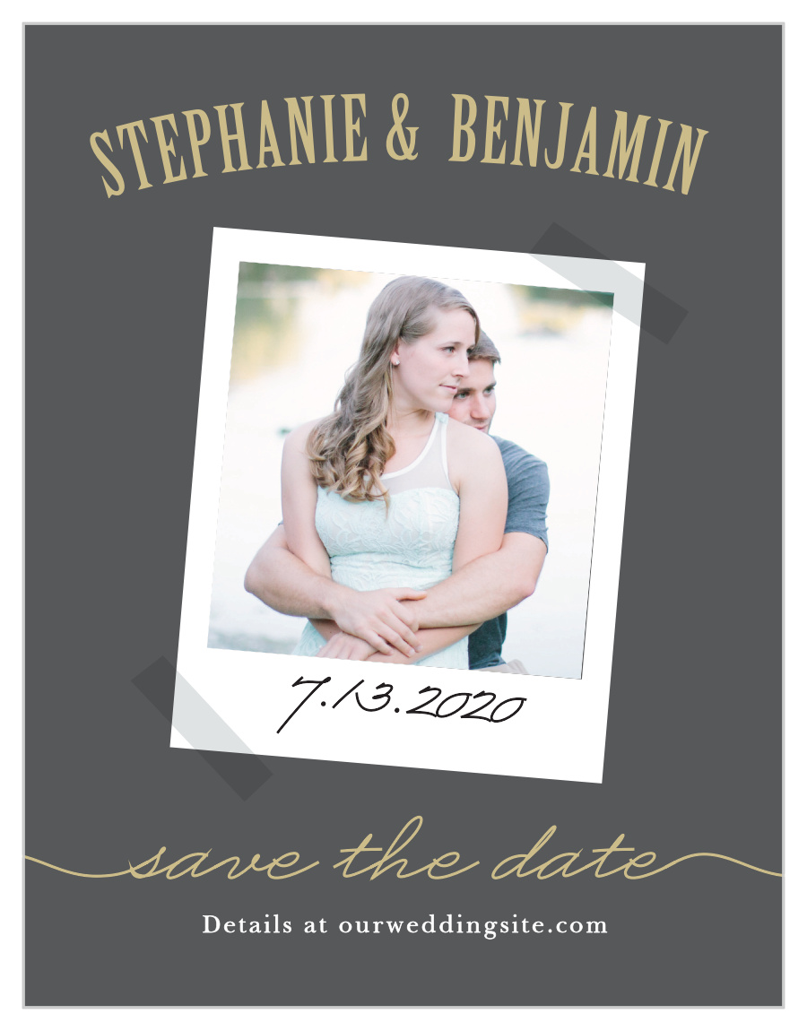 Polaroid Story Save the Date Magnets by Basic Invite