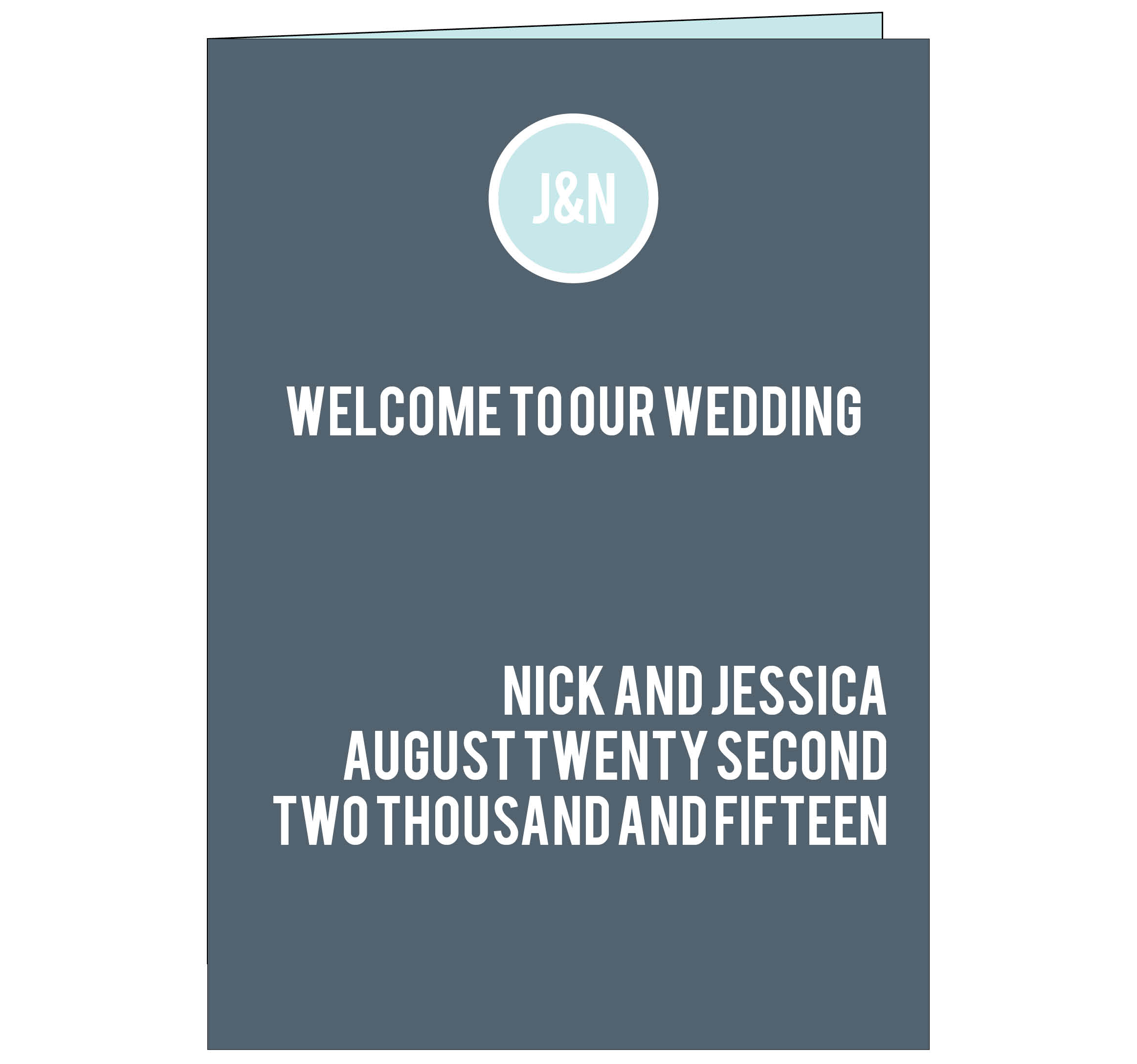 Circled Monogram Wedding Programs by Basic Invite