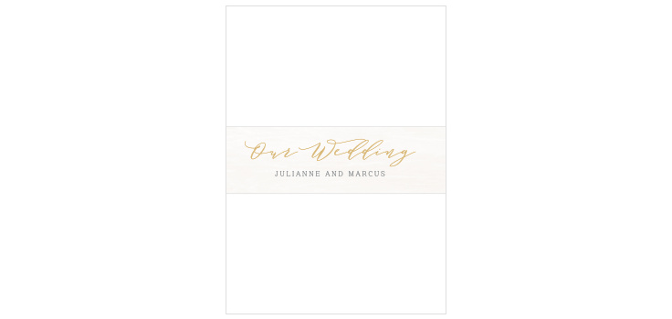 Pure Simple Lines Wedding Belly Bands by Basic Invite