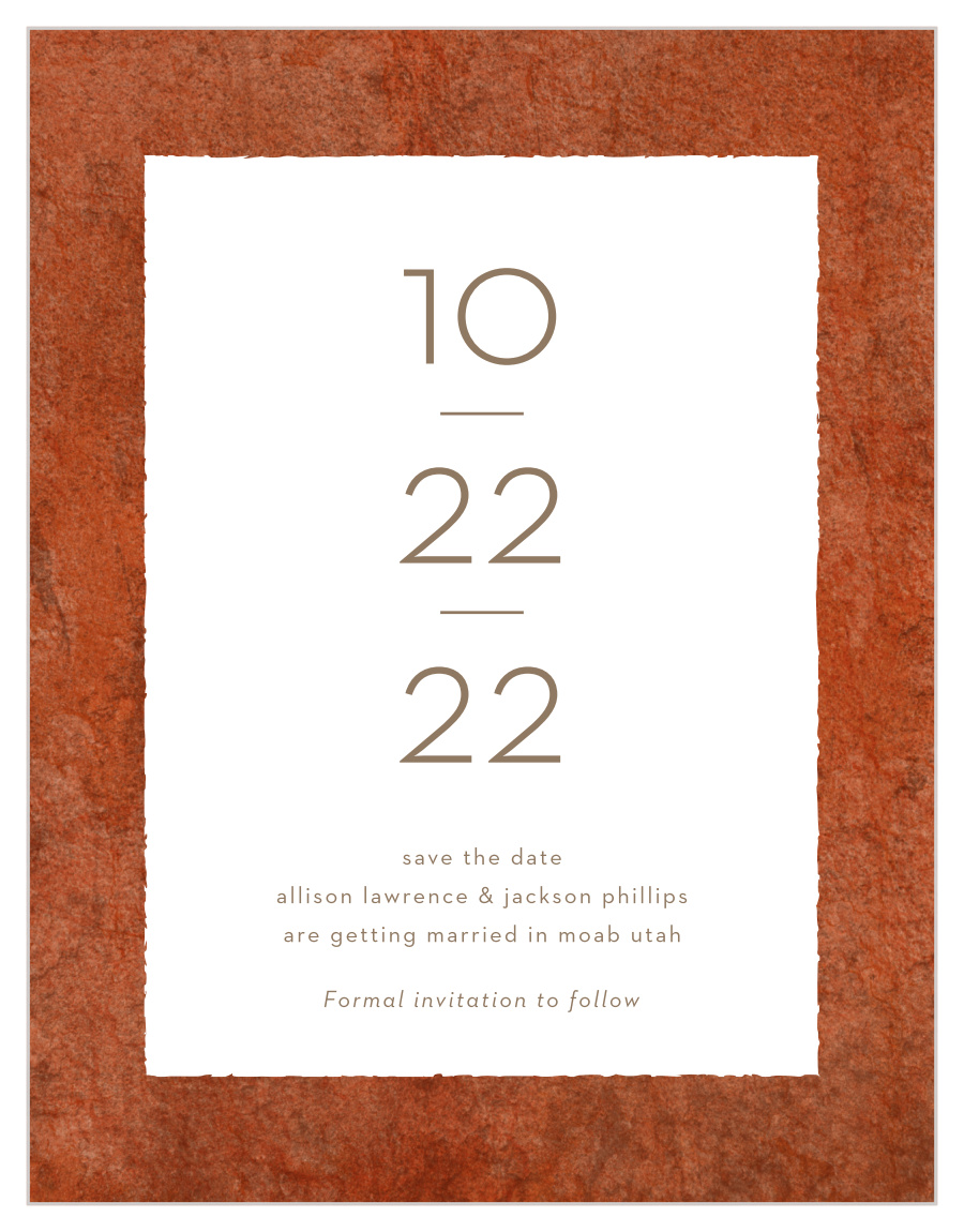 Red Rock Save the Date Cards by Basic Invite