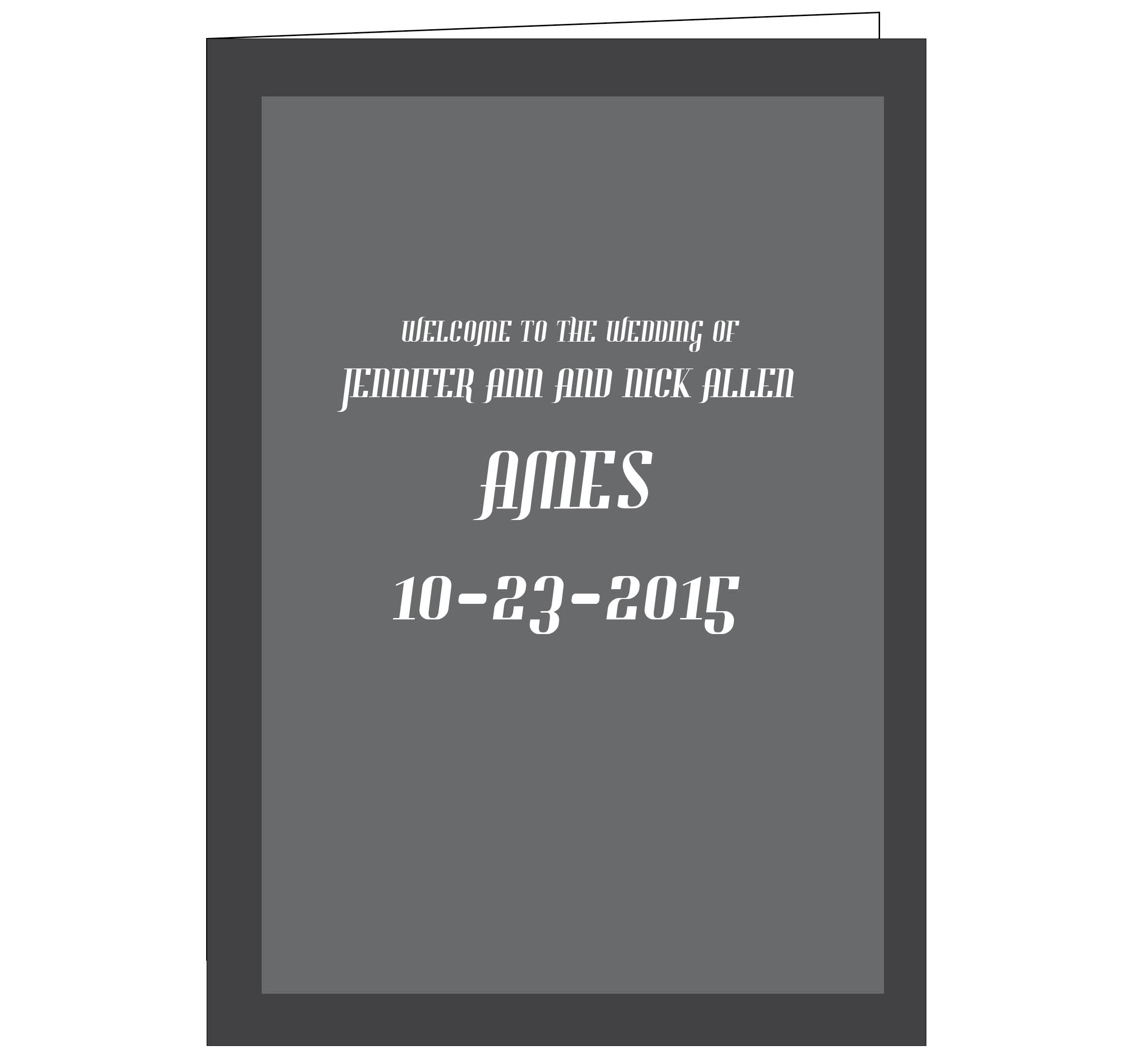 Cascading Photo Wedding Programs by Basic Invite