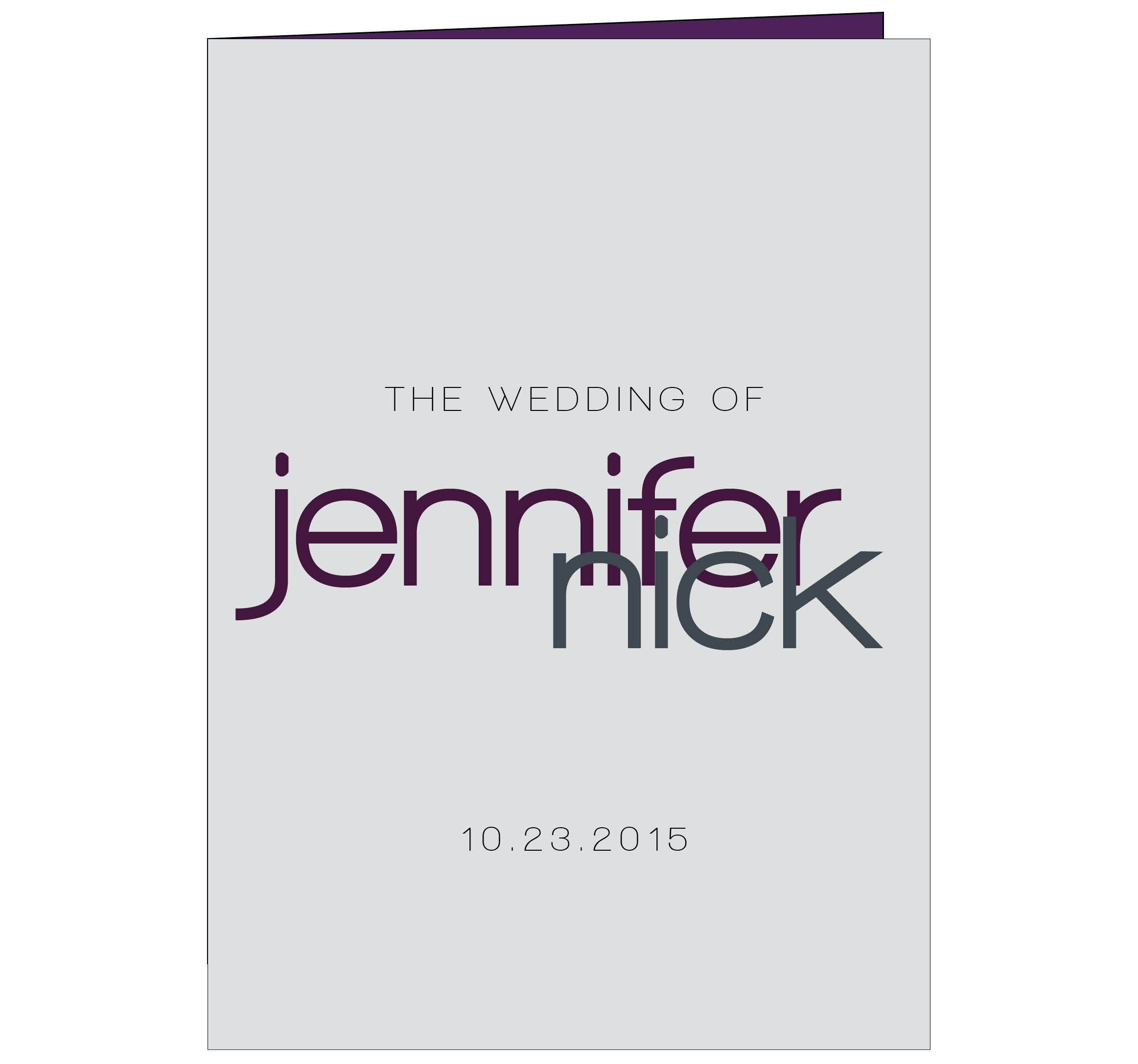 Elegant Overlap Wedding Programs by Basic Invite