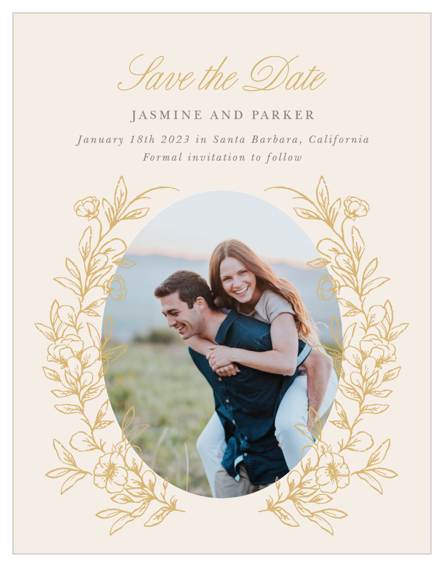 Romantic Garden Save the Date Magnets by Basic Invite