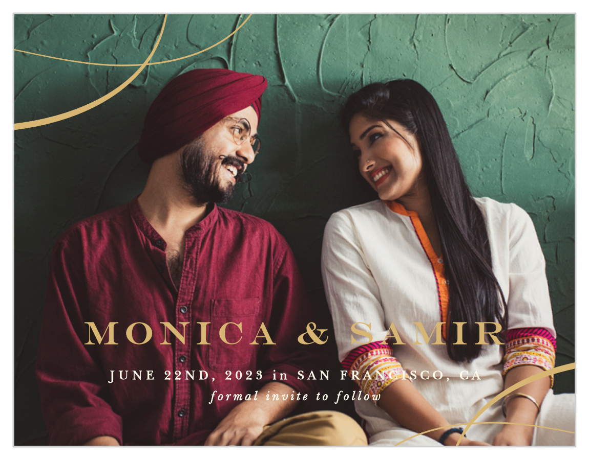 Simple Scroll Save the Date Magnets by Basic Invite