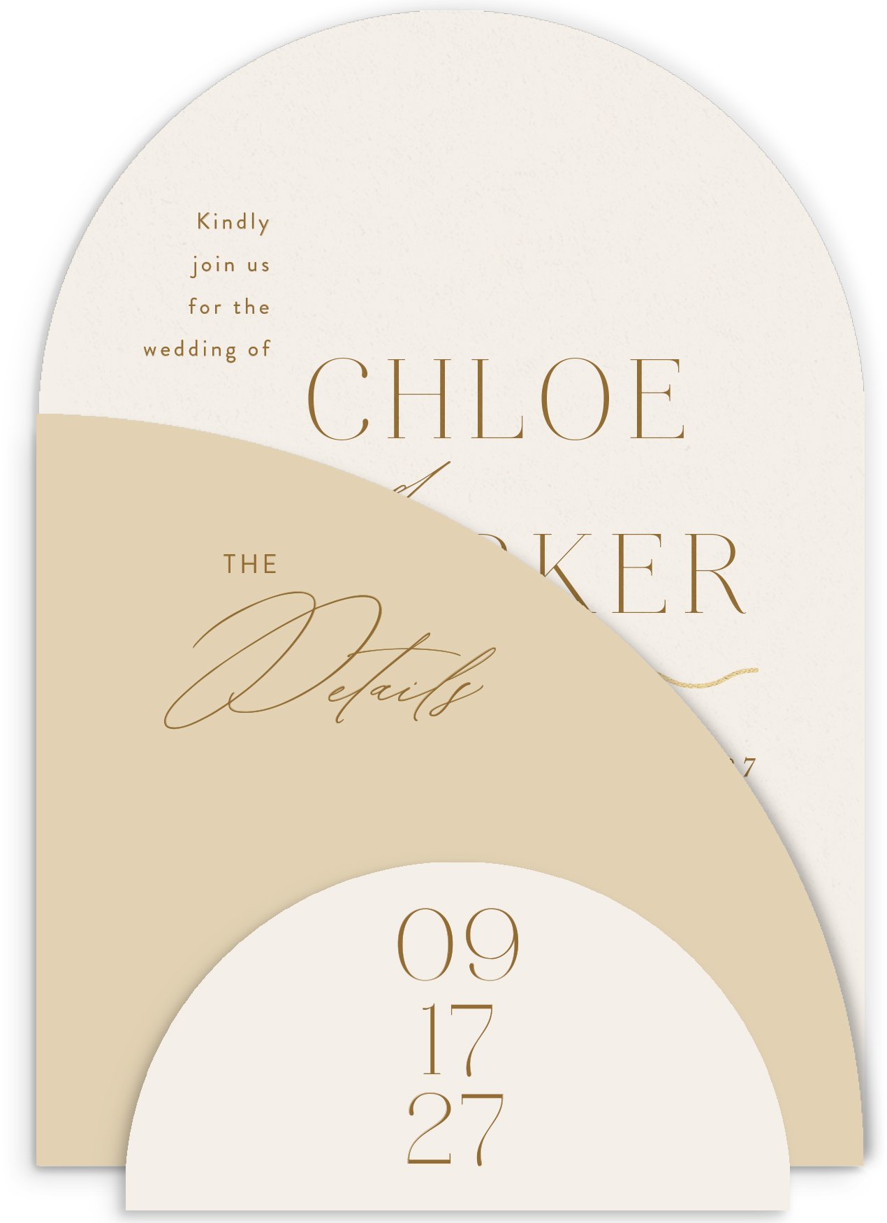 Simple Wave Wedding Arch Invitations by Basic Invite