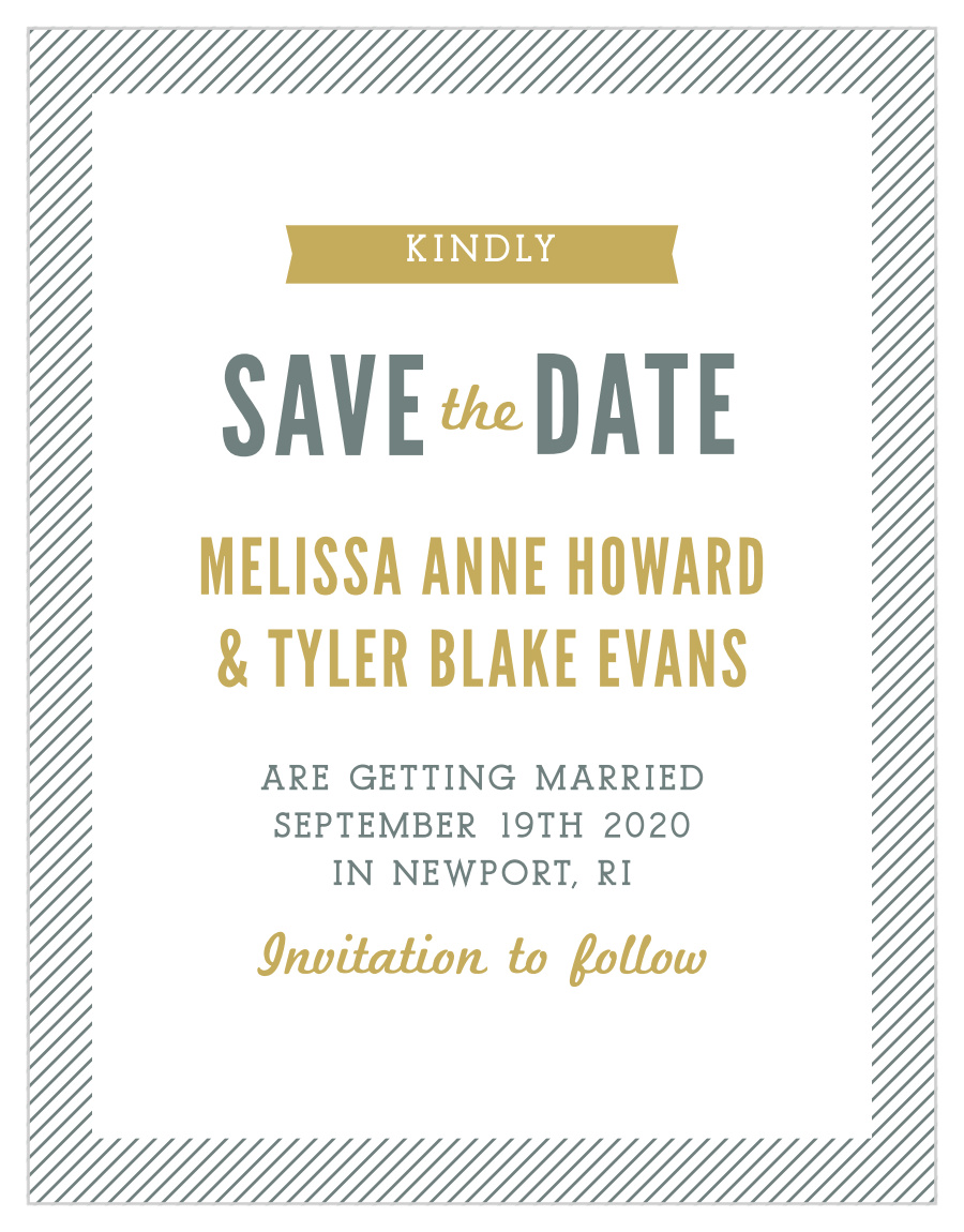 Snappy Slanted Border Save the Date Magnets by Basic Invite Snappy Slanted Border Save the Date Magnets by Basic Invite