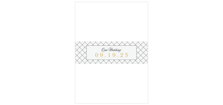 Timeless Classic Wedding Belly Bands by Basic Invite