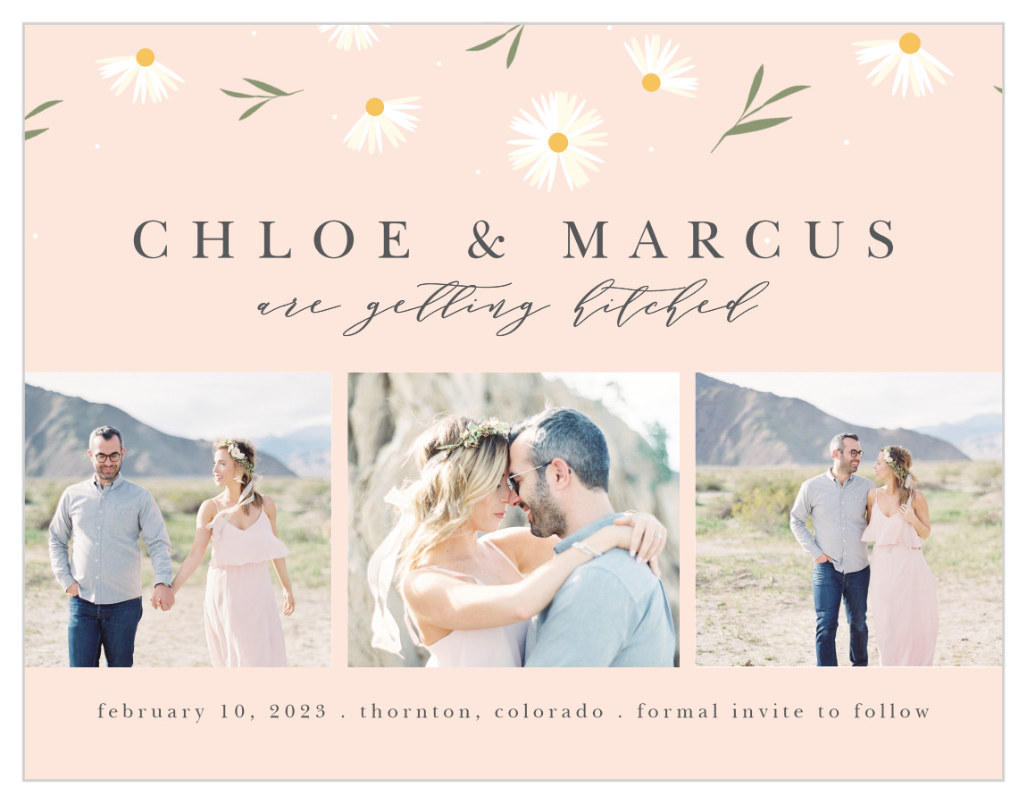 Tiny Daisies Save the Date Magnets by Basic Invite