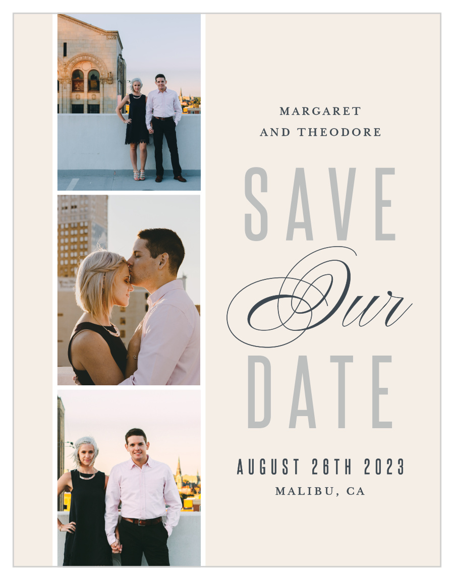 Traditionally Formal Save the Date Cards by Basic Invite