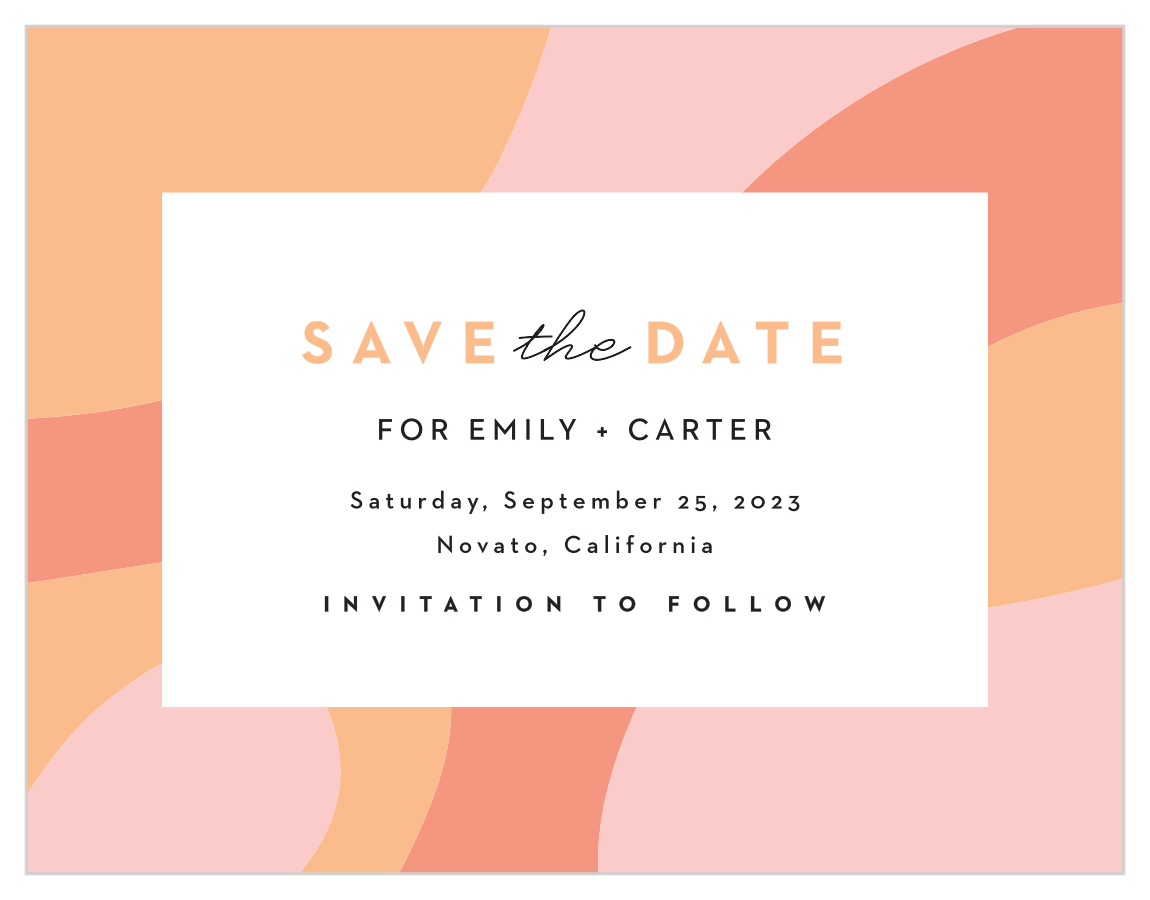 Transparent Text Save the Date Cards by Basic Invite