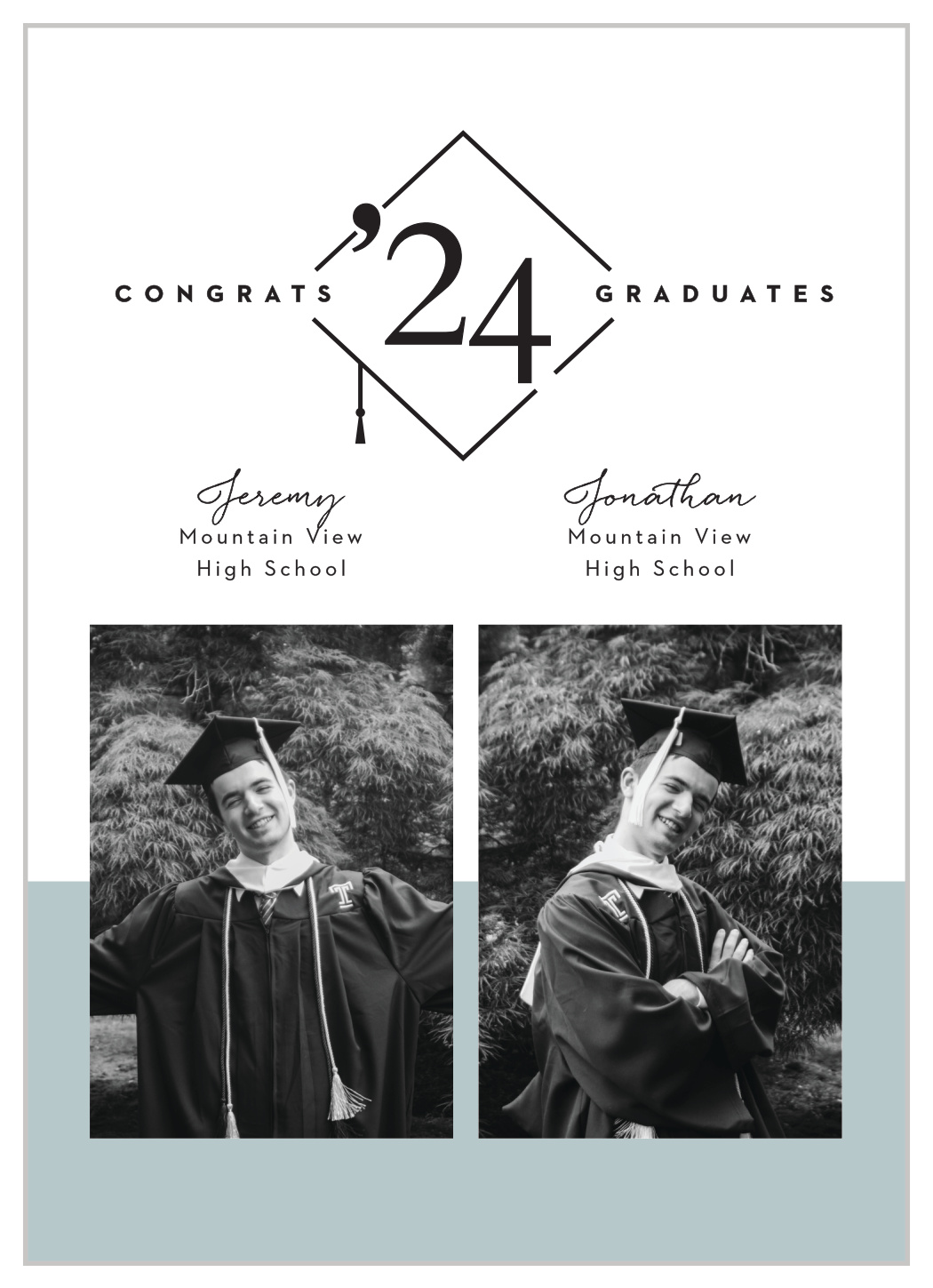 Graduation Announcement Wording For Twins 2021 Graduation Party