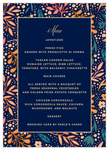 Creative Wedding Menus