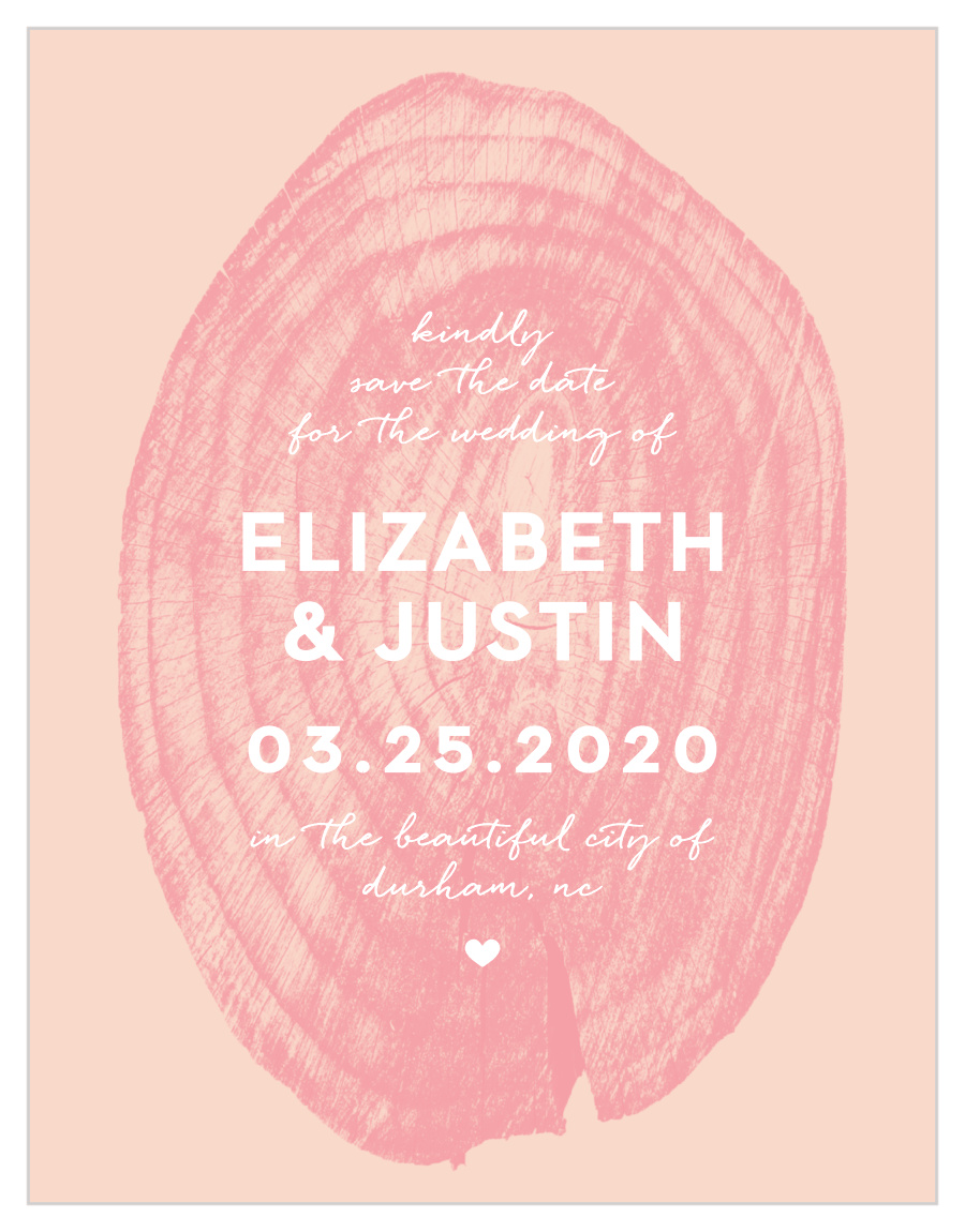 Wooden Love Save the Date Magnets by Basic Invite