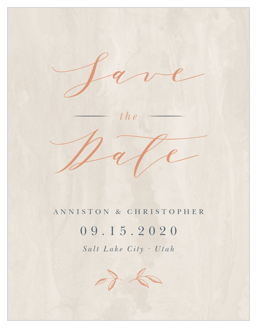 Woodland Monogram Save the Date Magnets by Basic Invite