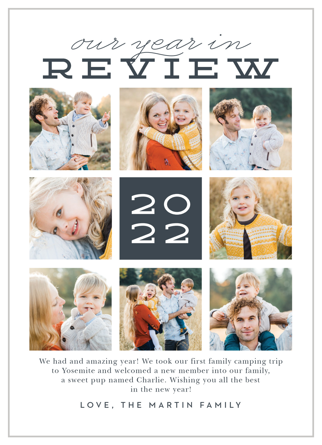 Year in Review New Years Cards By Basic Invite